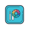 Ibis Paint X icon in Color Hand Drawn Style