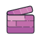 Microsoft ClipChamp icon in Color Hand Drawn Style