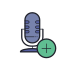 Add Record icon in Color Hand Drawn Style