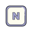 Microsoft OneNote icon in Color Hand Drawn Style