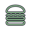 Shake Shack icon in Color Hand Drawn Style
