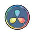 DaVinci Resolve icon in Color Hand Drawn Style