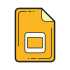 Google Slides icon in Color Hand Drawn Style