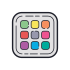 Mac Os Launchpad icon in Color Hand Drawn Style