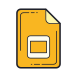 Google Slides icon in Color Hand Drawn Style
