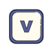 Microsoft Visio icon in Color Hand Drawn Style