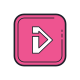 Bbc Player icon in Color Hand Drawn Style