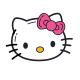 Hello Kitty icon in Color Hand Drawn Style