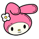 My Melody icon in Color Hand Drawn Style