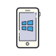 Windows Mobile icon in Color Hand Drawn Style