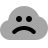 Sad Cloud icon in iOS Style