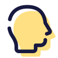 Head Profile icon in Pulsar Color Icons Style