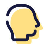 Head Profile icon in Pulsar Color Icons Style