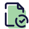 Check File icon in Cute Outline Style