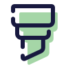 Chisel Tip Marker icon in Gradient Line Style