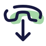 End Call icon in Cute Color Style