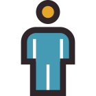 Standing Man icon in Retro Style