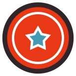 Captain America icon in Retro Style
