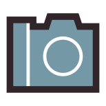 SLR Camera icon in Retro Style