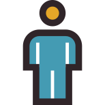 Standing Man icon in Retro Style