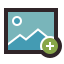 Add Image icon in Cute Outline Style