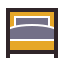 Bed icon in Cute Outline Style