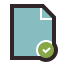 Check File icon in Cute Outline Style