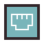 Ethernet Off icon in Cute Color Style
