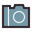 SLR Camera icon in Ice Cream Style