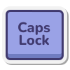 Capslock Key icon in Stickers Style