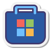 Microsoft Store icon in Stickers Style