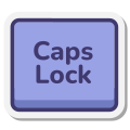 Capslock Key icon in Stickers Style