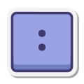 Colon Key icon in Stickers Style