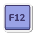 F12 Key icon in Stickers Style