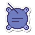 IoT Sensor icon in Stickers Style