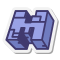 Minecraft Logo Icon im Stickers Stil