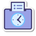 Time Card icon in Stickers Style
