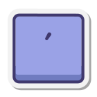 Apostrophe Key icon in Stickers Style
