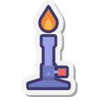 Bunsen Burner icon in Stickers Style