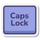 Capslock Key icon in Stickers Style