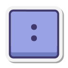 Colon Key icon in Stickers Style
