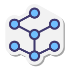Decentralized Network icon in Stickers Style