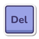 Delete Key icon in Stickers Style