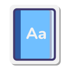 Dictionary icon in Stickers Style