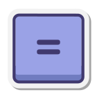 Equal Sign Key icon in Stickers Style
