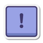 Exclamation Point Key icon in Stickers Style