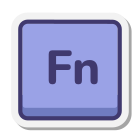 Fn Key icon in Stickers Style