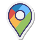 Google Maps icon in Stickers Style