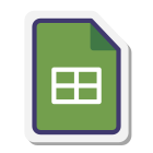 Google Sheets icon in Stickers Style