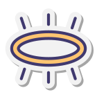 Halo icon in Stickers Style